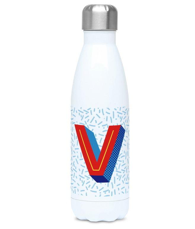 V Letter Water Bottle/Flask – B!GK!D Collective